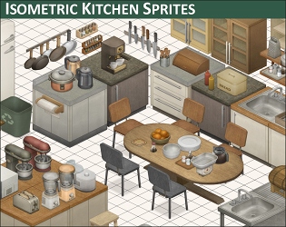 Isometric Kitchen Sprites by jpcu
