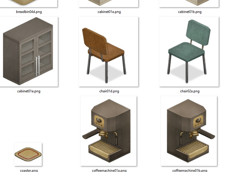 Isometric Kitchen Sprites by jpcu