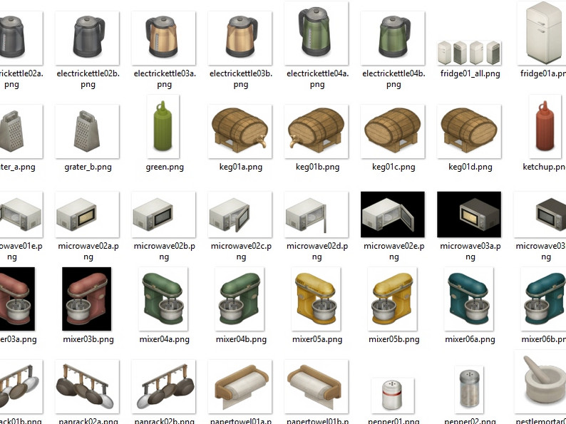 Isometric Kitchen Sprites by jpcu