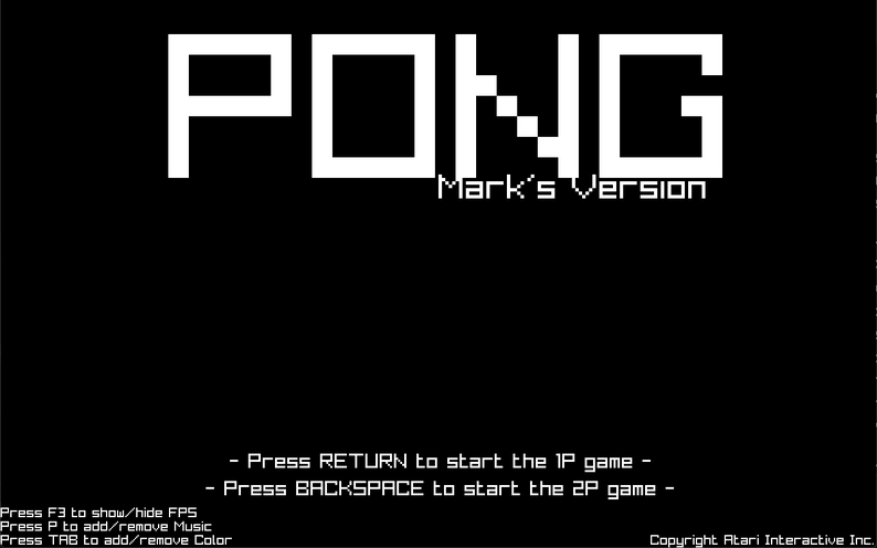 PONG, Mark's Version by Mark Aster