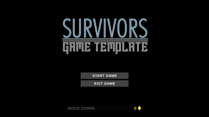 Survivors Game Template (Unity 2D, DEMO) by Daniel Kole Productions