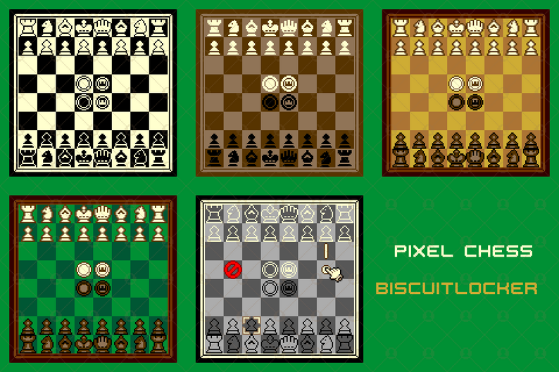 Pixel Chess & Draughts / Checkers Set + GB by biscuitlocker