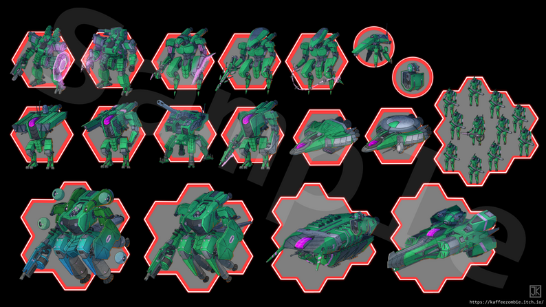 Lancer Mech Tokens by Kaffeezombie