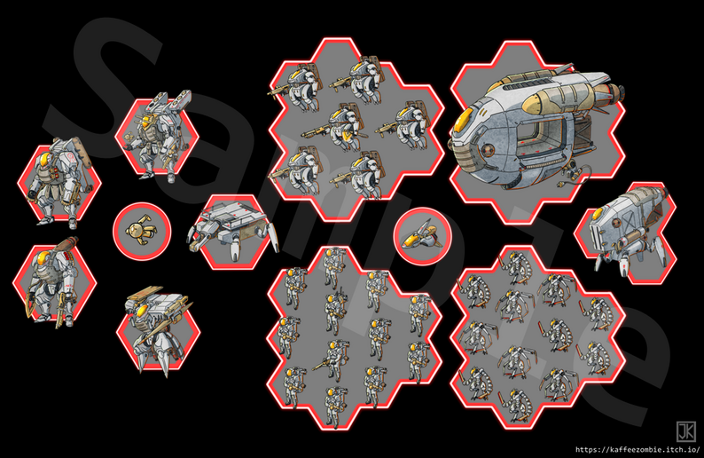 Lancer Mech Tokens by Kaffeezombie