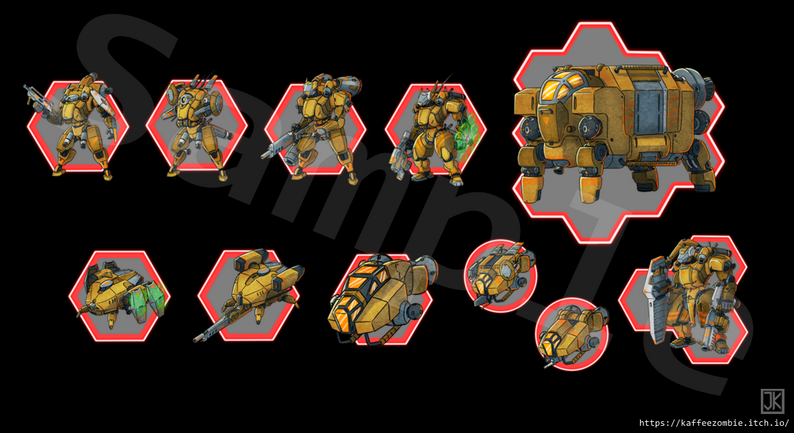 Lancer Mech Tokens by Kaffeezombie