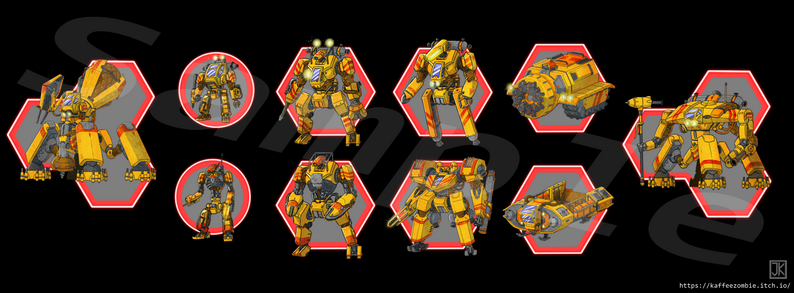 Lancer Mech Tokens by Kaffeezombie