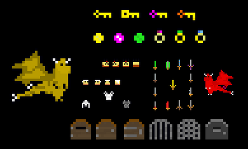 Micro Dungeon sprites 8x8 by Jarp.pix