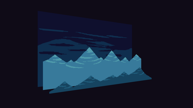 Platformer Tileset - Pixelart Snow Mountain by BigManJD