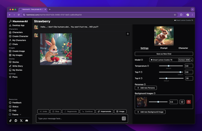 HammerAI | Free & unlimited AI chat running on your computer by HammerAI