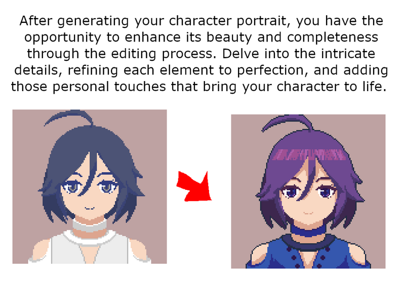 2D Female Character Portrait v1.30 by PixelGrassWork