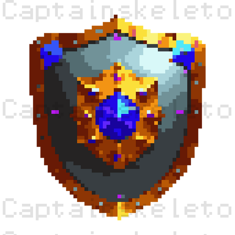 24 Fantasy Shields Assets V2 - Pixelart / Pixel Art sprite shield Pack ...