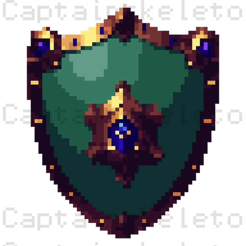 24 Fantasy Shields Assets V2 - Pixelart / Pixel Art sprite shield Pack ...