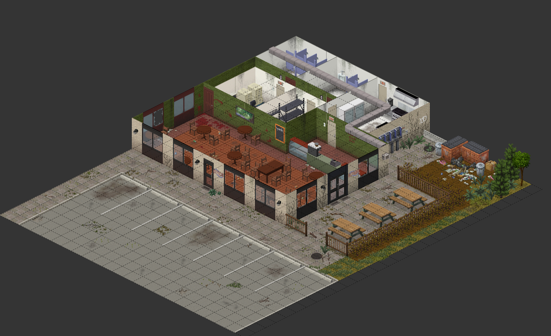 Diner - Alister Sinclair's Project Zomboid Building Jam 1 submission by ...