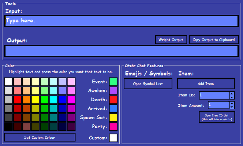 Terraria Chat Formater by Crawdad105