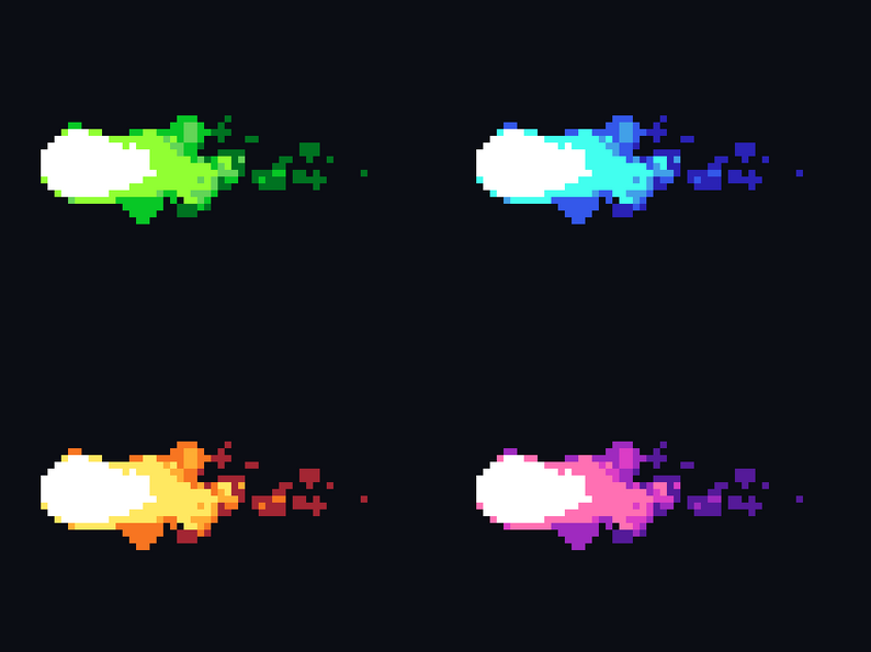 Pixel Art Magic Projectile Effects by GandalfHardcore