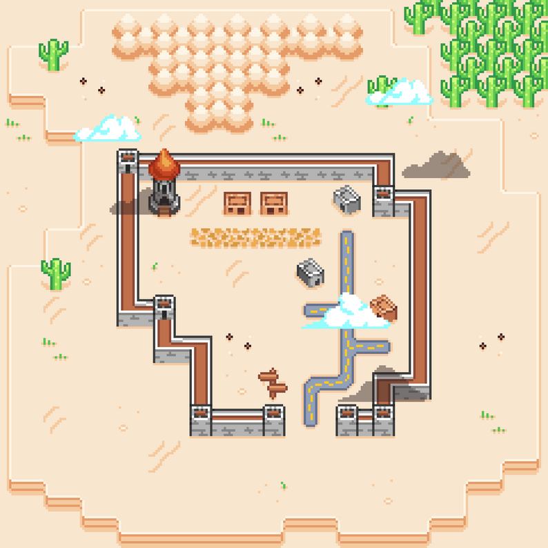 Bitopia | Cute Pixel Art Overworld Map [16x16] by Argoos