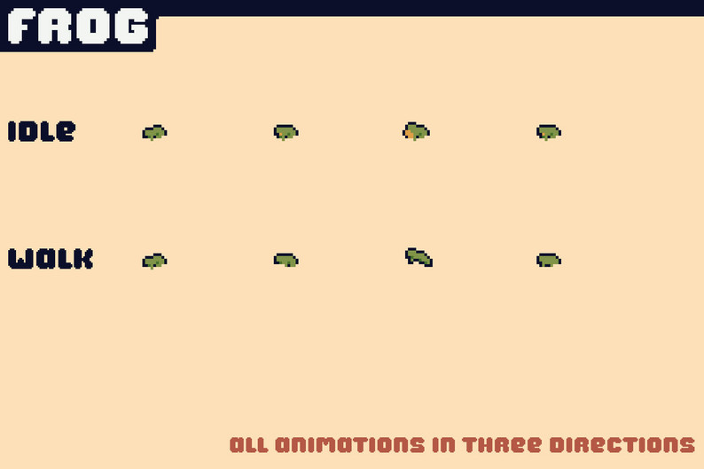 Pixel Wild Animals Asset Pack by Free Game Assets (GUI, Sprite, Tilesets)