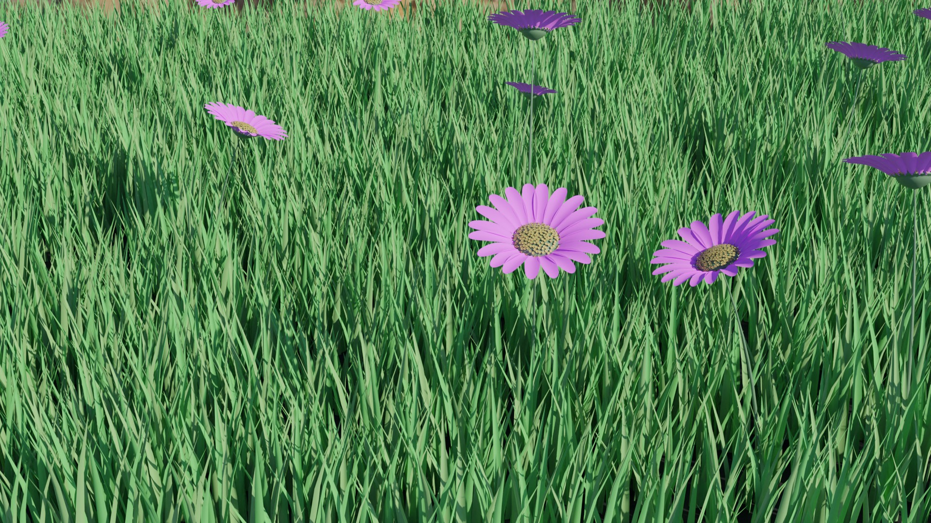 Blender Grass field generator (Geo-node) by Geo Assets 3D