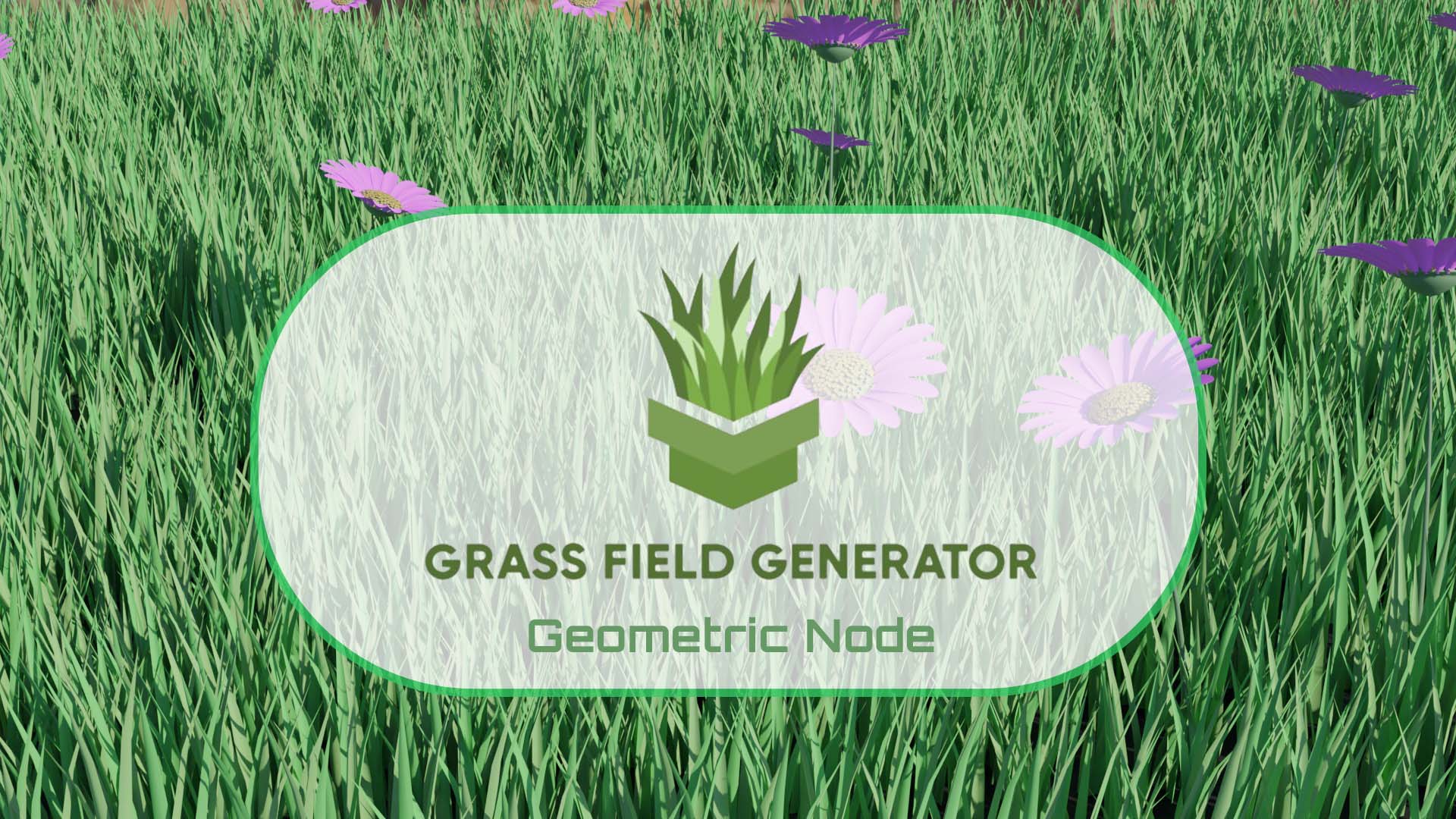 Blender Grass field generator (Geo-node) by Geo Assets 3D