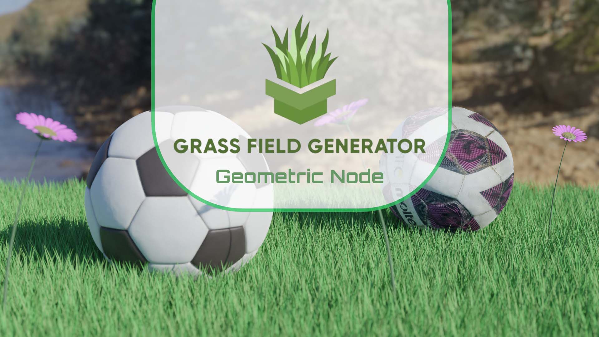 Blender Grass field generator (Geo-node) by Geo Assets 3D