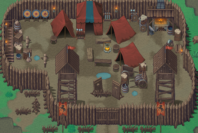 Military Camp Tilesheet Addon by WinLu