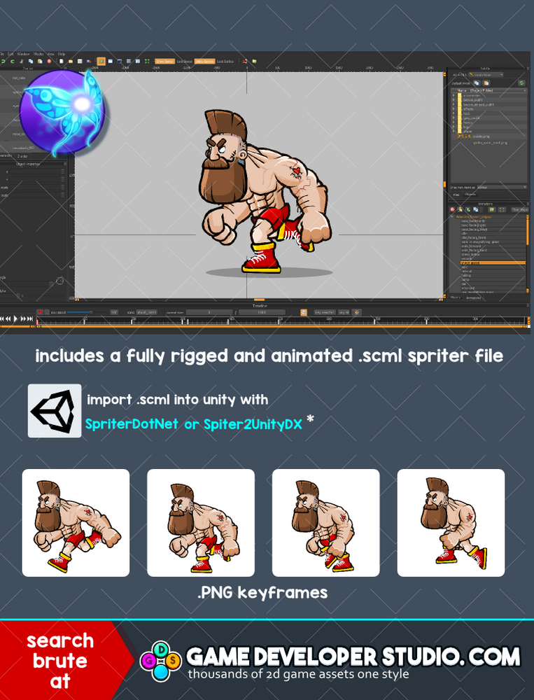 Brute character mega pack by Robert Brooks - gamedeveloperstudio.com