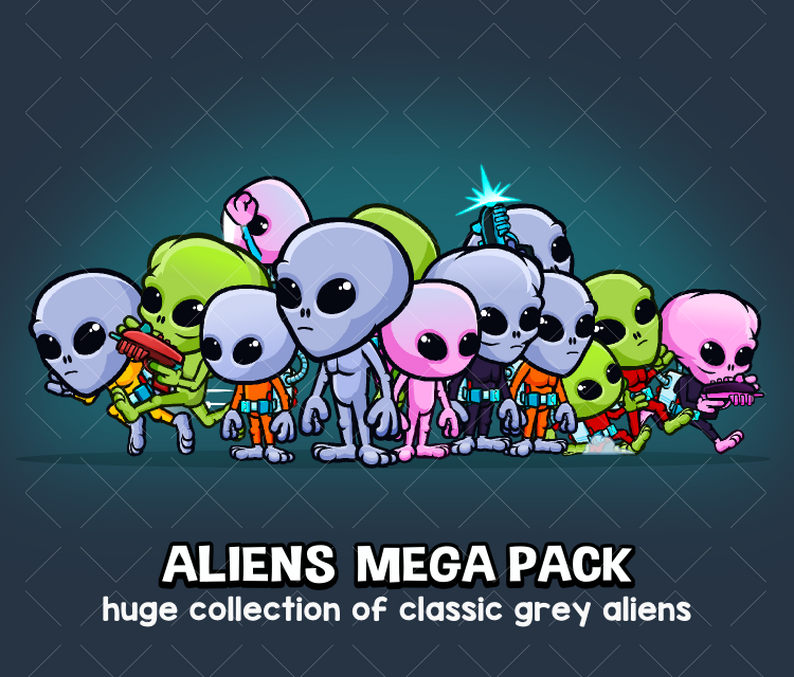 Alien mega pack by Robert Brooks - gamedeveloperstudio.com
