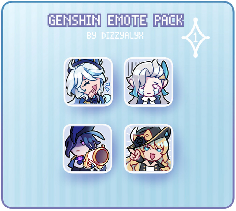 Genshin Impact Fontaine Emote Pack 1 by DizzyAlyx