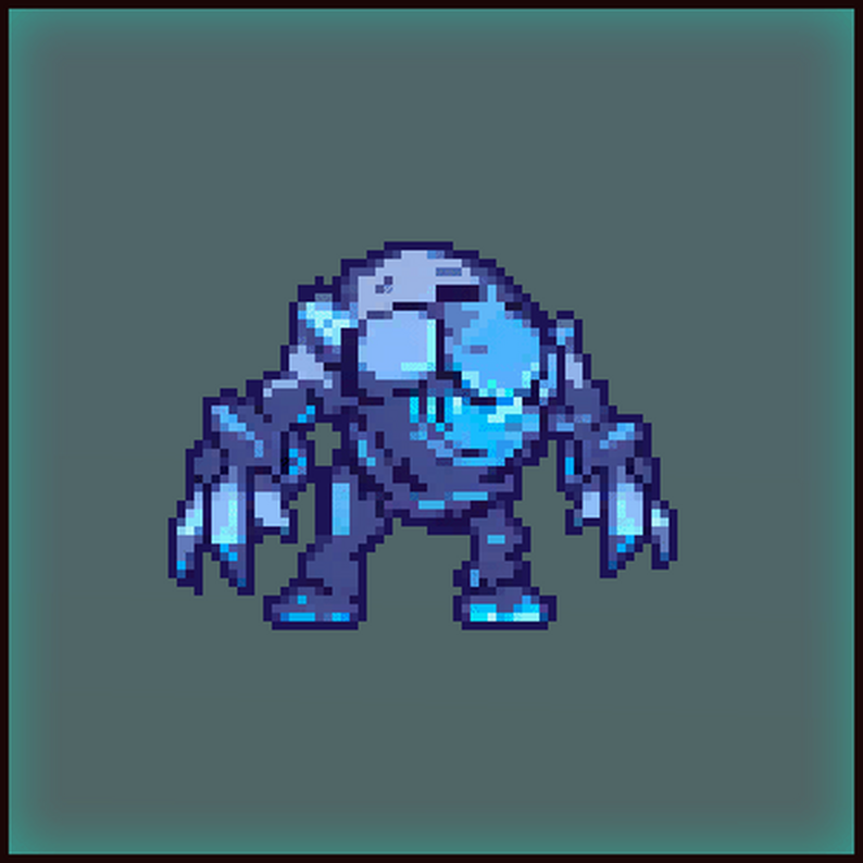 Pixel Art Ice Golem by PixelSkeys