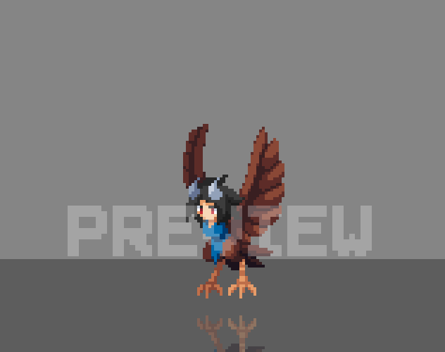 Harpy 2D Pixel Art by Mattz Art