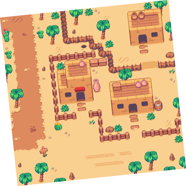 Pixel Art Tileset - Top Down Desert- 16x16 by Victor "Tic" Athayde