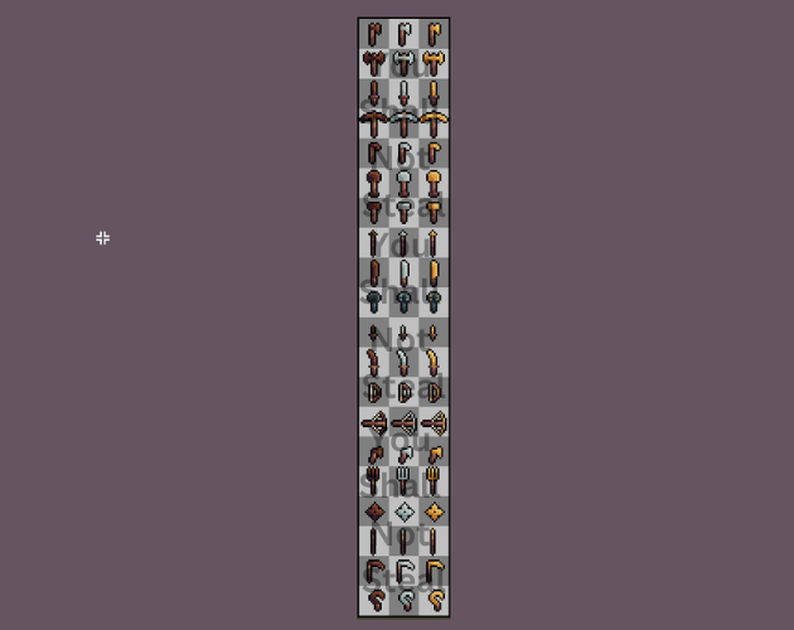 RPG Weapons Asset Pack 16x16 Pixel-Art by DoughnutDev
