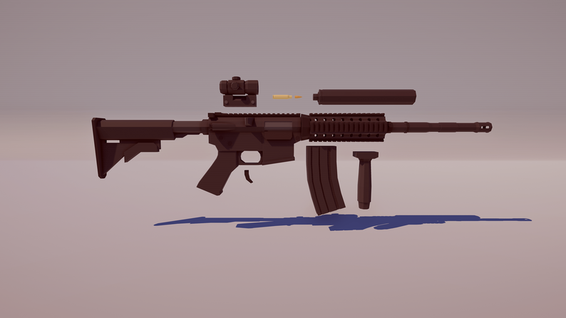 Low Poly FPS Weapons Pack by JustCreate3D