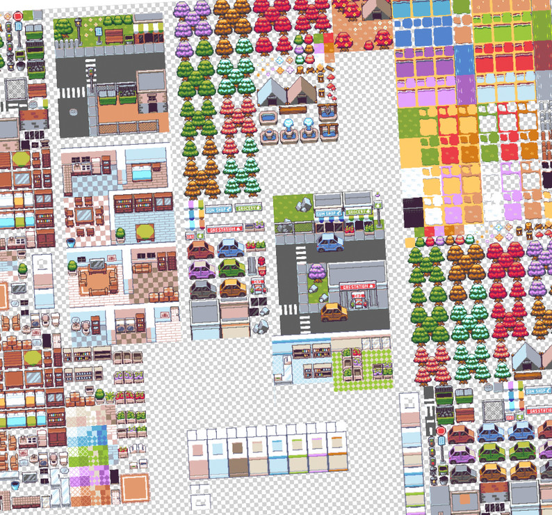Modern Pixel - RPG Tileset Pack [16x16] by annwu