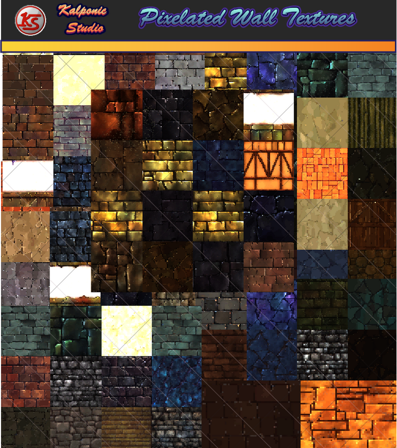 100 Stylized Wall Textures by Kalponic Studio