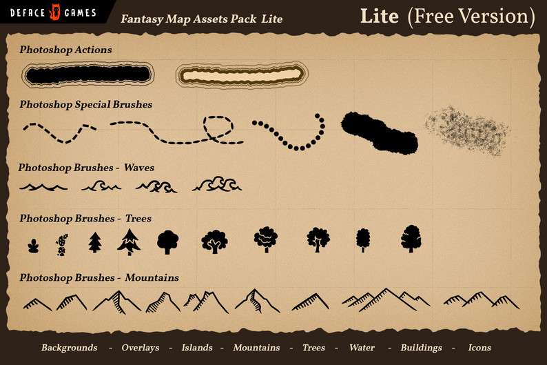 Fantasy Map Assets Pack Lite by Amanz
