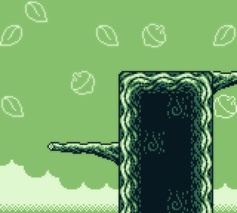Game Boy FOREST Platform Tileset by Kensu William