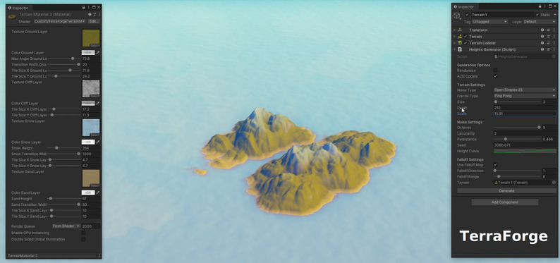 TerraForge (Beta) - procedural terrain generator by Wiskered