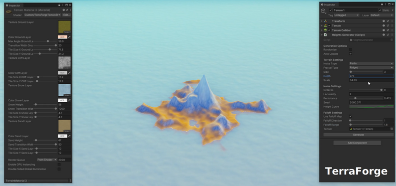 TerraForge (Beta) - procedural terrain generator by Wiskered