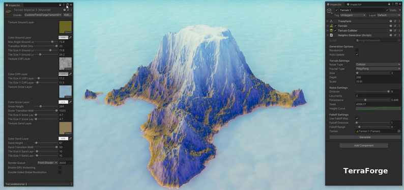 TerraForge (Beta) - procedural terrain generator by Wiskered