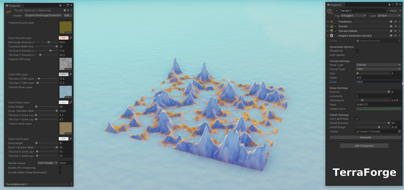 TerraForge (Beta) - procedural terrain generator by Wiskered