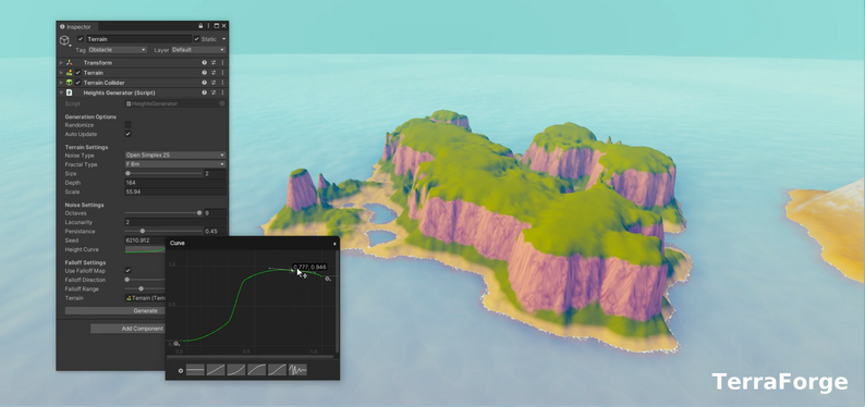 TerraForge - procedural terrain generator by Wiskered