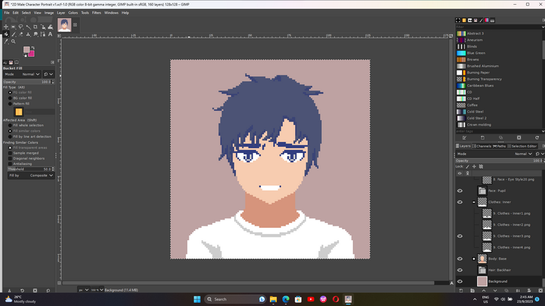 2D Male Character Portrait v.1.1 by PixelGrassWork