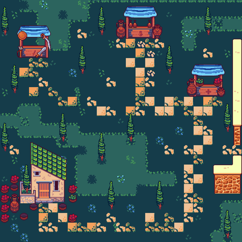 Land of pixels - Ancient greeks inspired tileset Top down by marceles 🌴