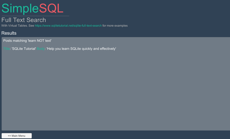 SimpleSQL (Unity) by echo17