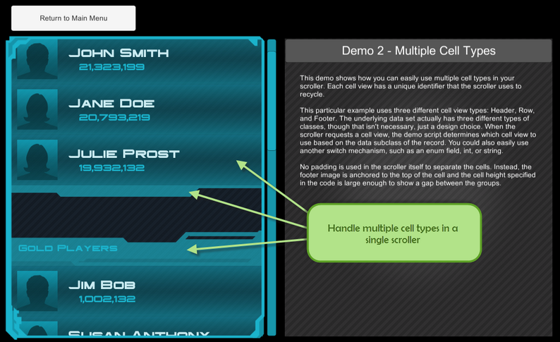 EnhancedScroller (Unity) by echo17