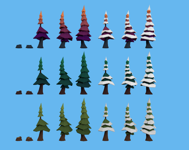 Low Poly Pine Trees by TheTeaGuns