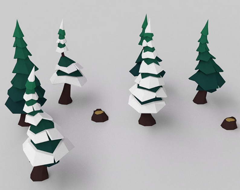 Low Poly Pine Trees by TheTeaGuns