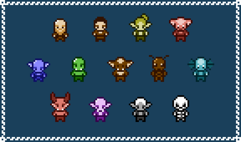 Fantasy Pixel Characters pack [ Retro 8-bit ] by Pixel Wanderer
