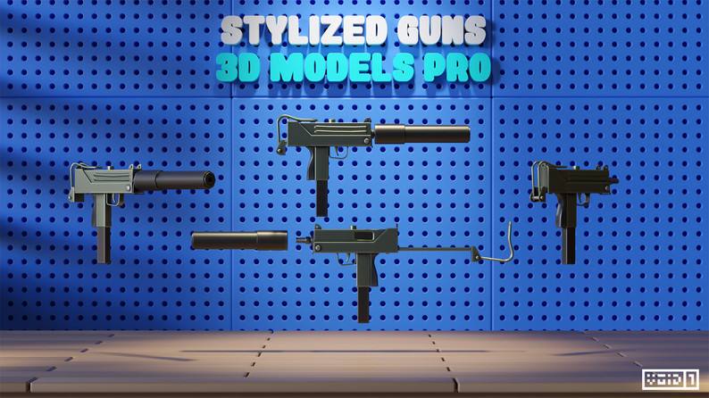 Stylized Guns 3D Models PRO by VOiD1 Gaming